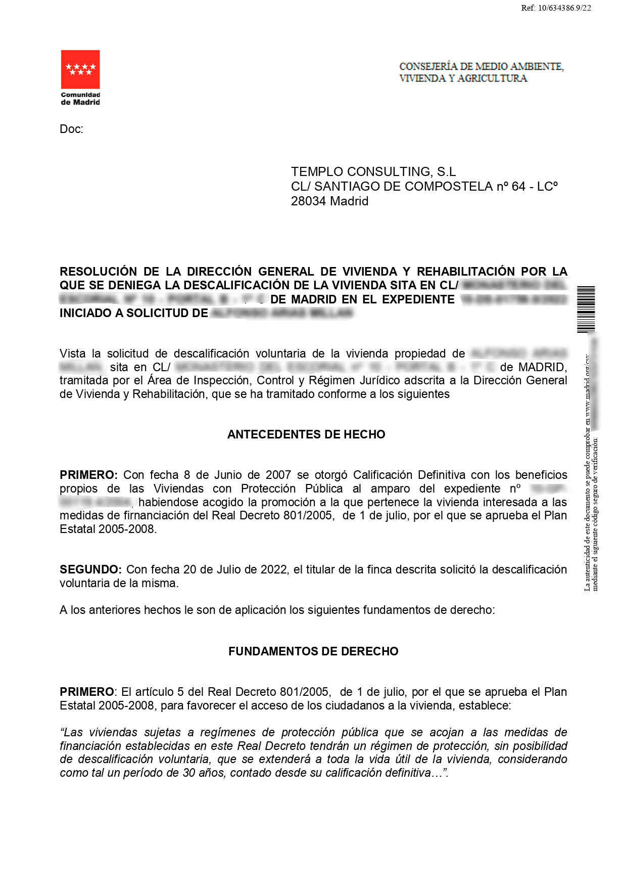 ¿Cómo se puede descalificar una VPO en Madrid?